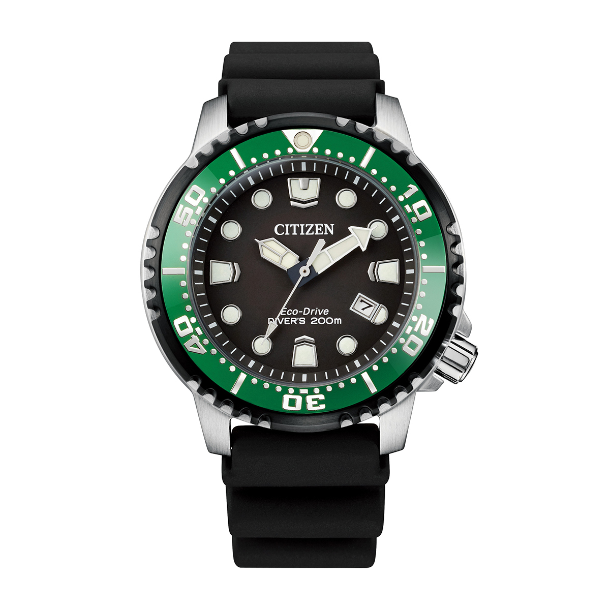 Citizen Men's Promaster Diver Eco-Drive Watch with Black & Green Dial ...